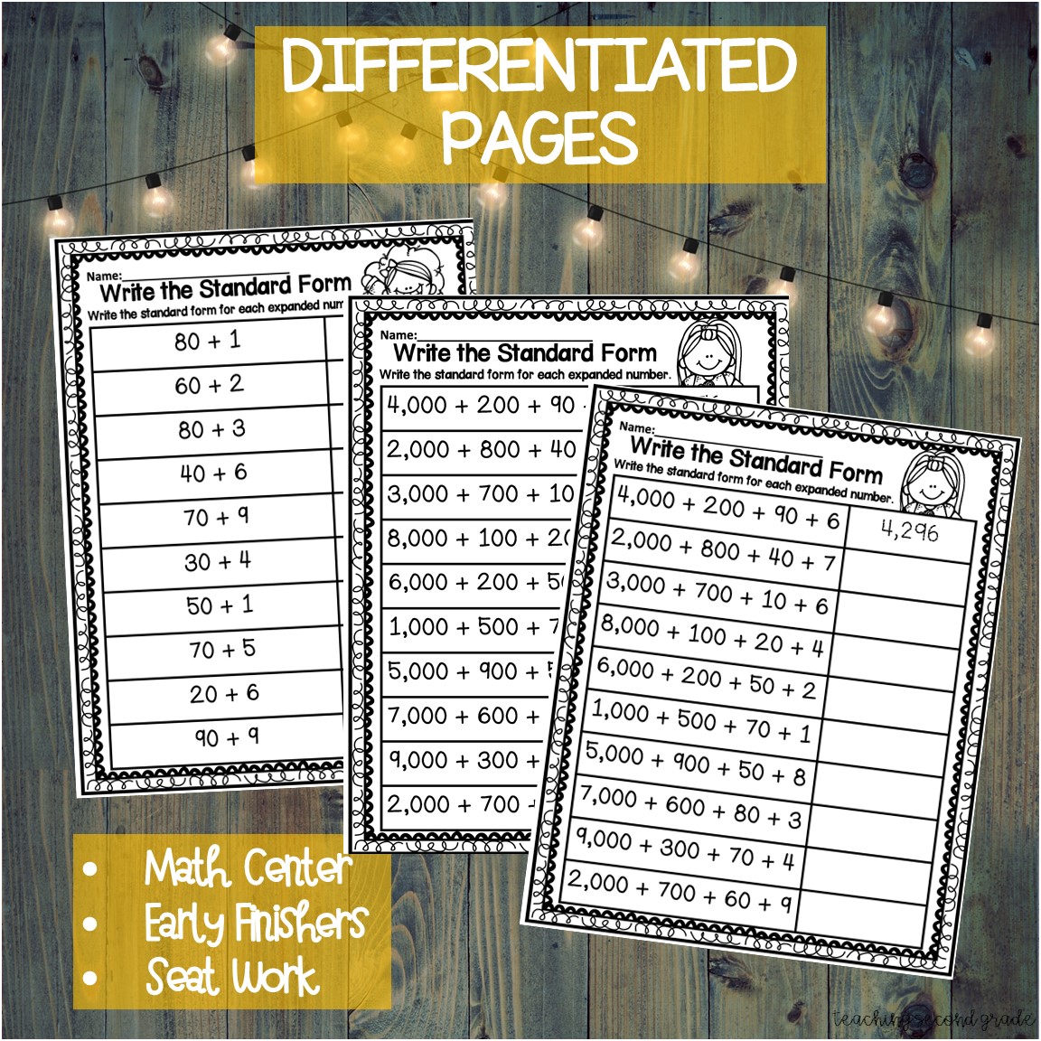 Standard And Expanded Form Worksheets Grade 2 Place Value Worksheets