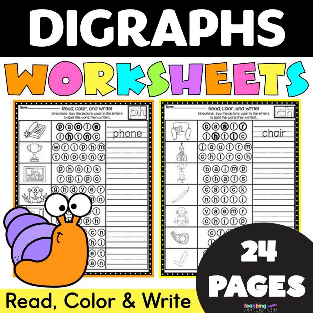 Digraph Worksheets – Consonant Digraphs sh ch th wh ph
