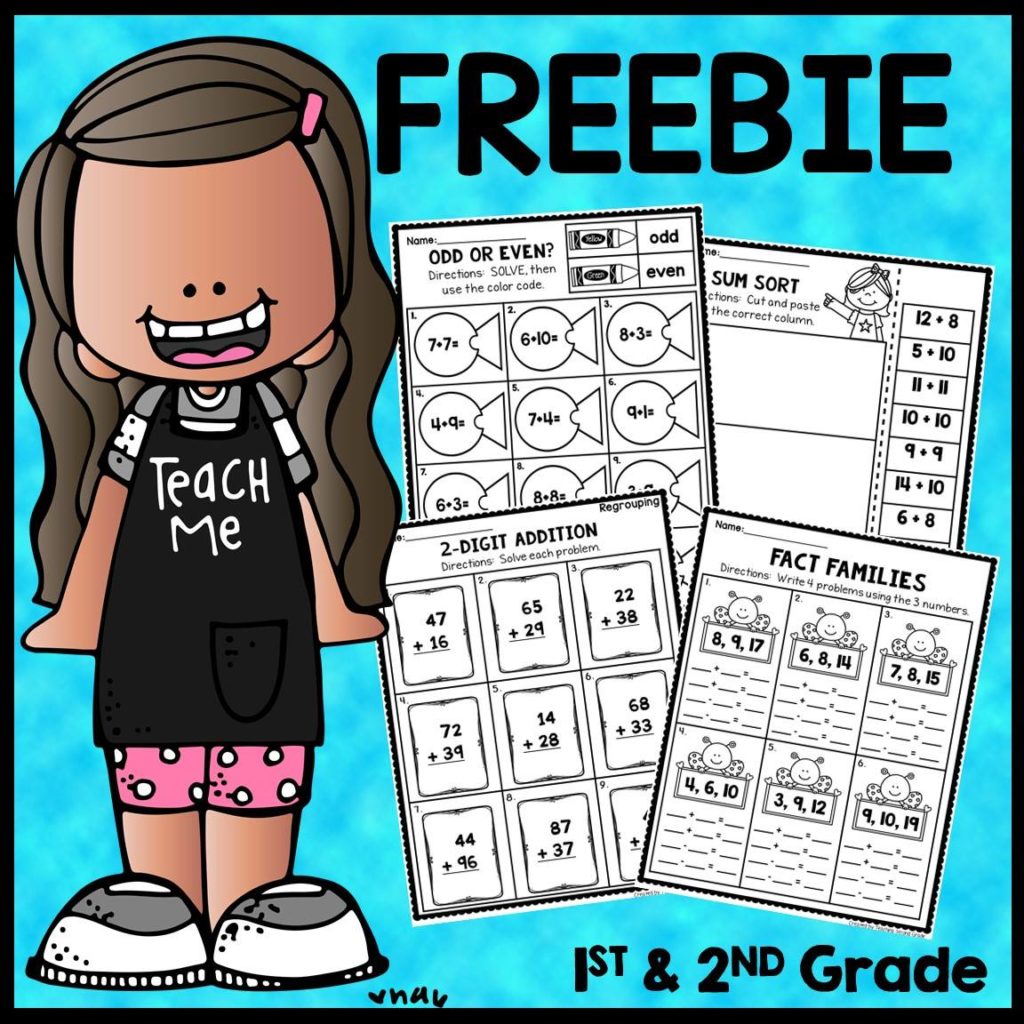 1st and 2nd Grade Math Worksheets - Teaching Ideas Made Easy