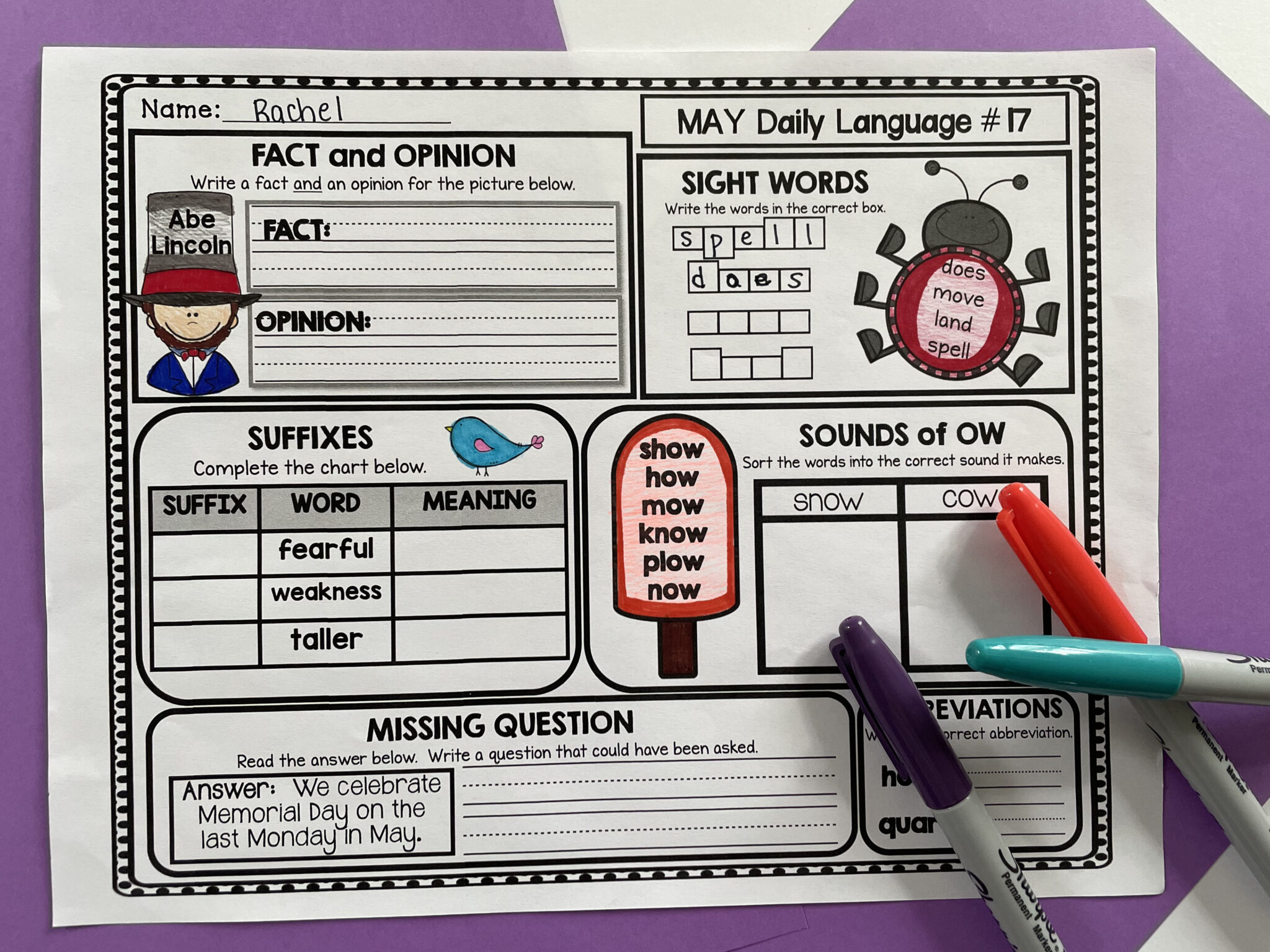 Daily Language Resources for the 2nd Grade Classroom - Teaching Second ...
