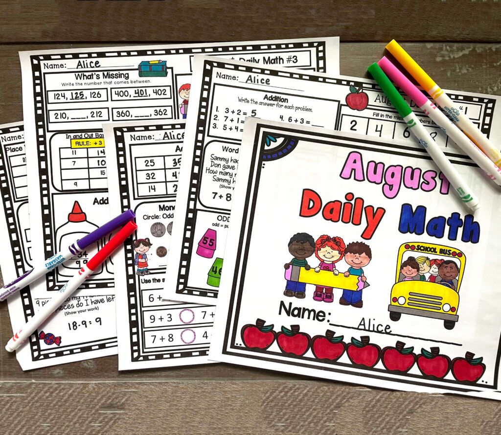 Math Morning Work Freebie - Teaching Ideas Made Easy