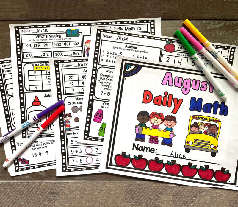 Math Morning Work Freebie - Teaching Ideas Made Easy