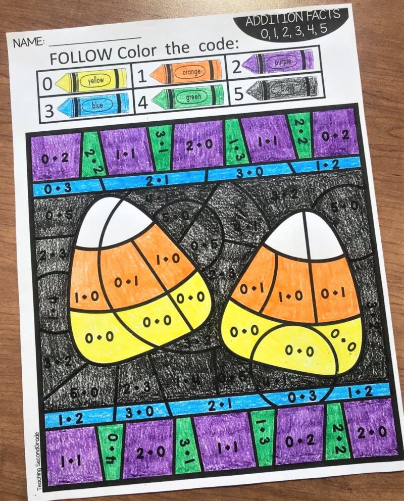 Halloween Color by Number - Teaching Ideas Made Easy
