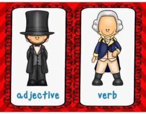 Presidents Day ELA Center with Adjectives and Verbs - Teaching Ideas ...