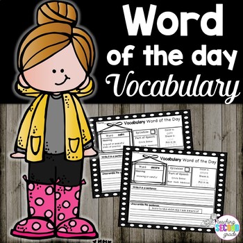 Word of the Day Activities ELA Worksheets - Teaching Ideas Made Easy