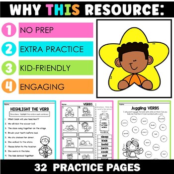 Grammar Worksheets with Verbs - Verb Tenses and Irregular Verbs ...