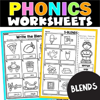 Blends Phonics Worksheets with S, L, and R Blends - Teaching Ideas Made ...