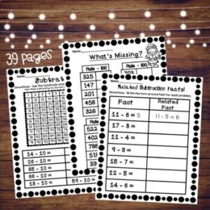 Subtraction Facts Strategies Worksheets - Teaching Ideas Made Easy