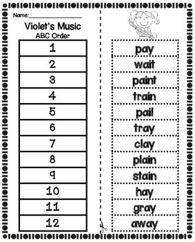 ABC Order Practice Unit 3 - Teaching Ideas Made Easy