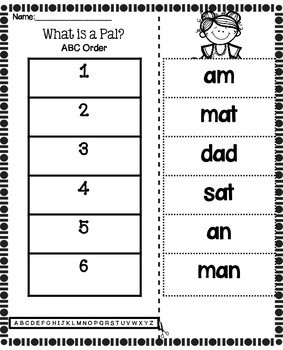 ABC Order Cut and Paste Unit 1 - Teaching Ideas Made Easy