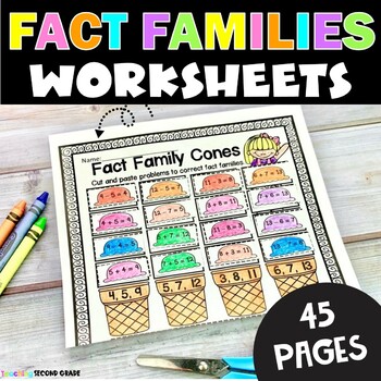 Second Grade Fact Families Worksheets