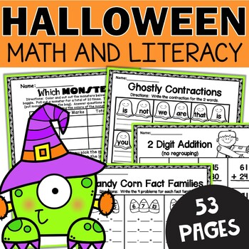 Halloween Math and Literacy Worksheets - Teaching Ideas Made Easy
