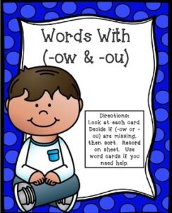 Vowel Diphthongs ou and ow - Vowel Digraphs ELA Center - Teaching Ideas ...