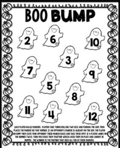 Halloween Addition Bump Math Game - Teaching Ideas Made Easy