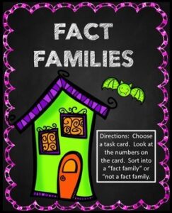 Fact Families Halloween Math Center - Teaching Ideas Made Easy
