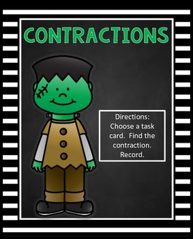 Halloween ELA Contractions Center - Teaching Ideas Made Easy