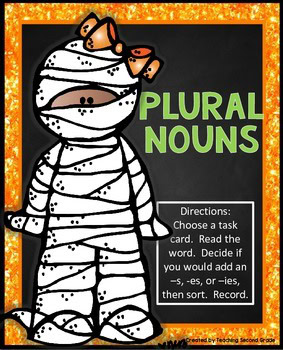 Plural Nouns adding -s and -es - Halloween ELA Center - Teaching Ideas ...