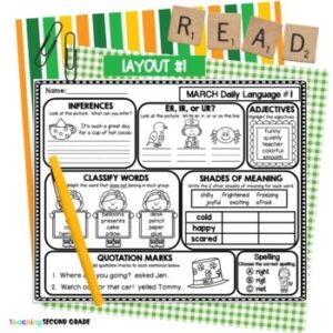 March ELA Morning Work for 2nd Grade - Teaching Ideas Made Easy