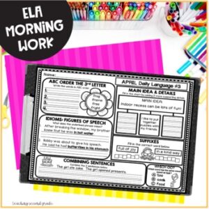April ELA Morning Work 2nd Grade Spiral Daily Review