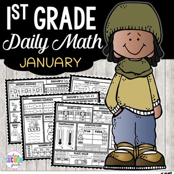 January Math Morning Work for 1st Grade - Teaching Ideas Made Easy