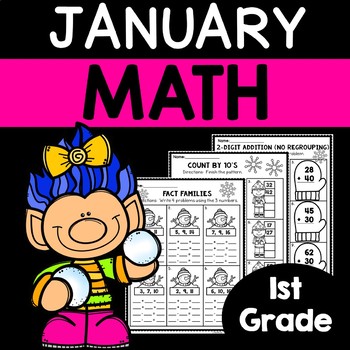 January Math Worksheets for 1st Grade - Teaching Ideas Made Easy