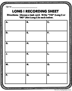 Long i ELA Task Cards - Teaching Ideas Made Easy