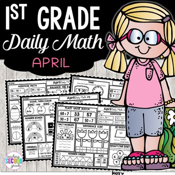 April Math Morning Work for First Grade - Teaching Ideas Made Easy