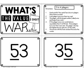 What's the Value of the Underlined Number Math Game (2 Digits) Place ...