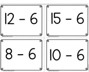 Subtraction Facts to 20 Set 4 - Teaching Ideas Made Easy