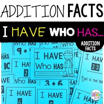 Addition Facts I Have Who Has Game - Teaching Ideas Made Easy