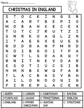 Christmas Around The World Word Search All Categories Fuelshara
