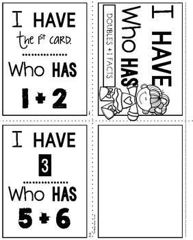Doubles plus 1 I Have Who Has - Teaching Ideas Made Easy