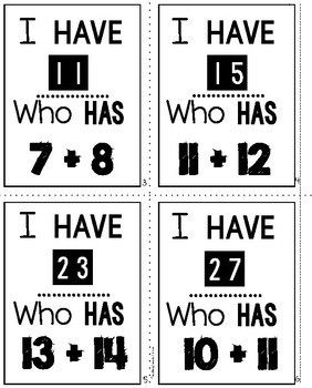 Doubles plus 1 I Have Who Has - Teaching Ideas Made Easy