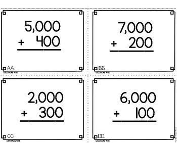 Adding 1,000 Hundreds Chart Math Game - Teaching Ideas Made Easy