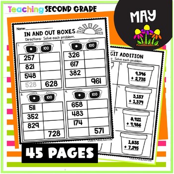 May Math Worksheets for 2nd Grade - Teaching Ideas Made Easy
