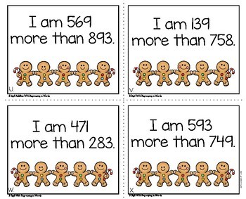 Christmas Math Task Cards 3 Digit Addition with Regrouping - Teaching ...