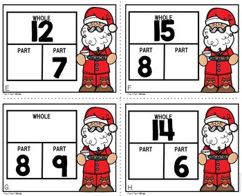 Christmas Part Part Whole Math Task Cards - Teaching Ideas Made Easy