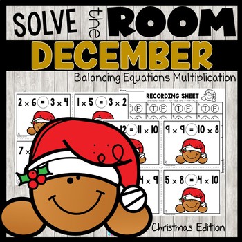Christmas Balancing Equations with Multiplication Math Task Cards ...