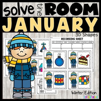 Winter 3D Shapes Math Task Cards - Teaching Ideas Made Easy
