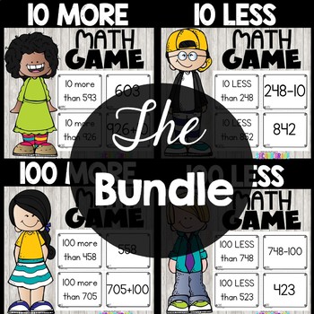 10 More, 10 Less, 100 More, 100 Less Bundle - Teaching Ideas Made Easy