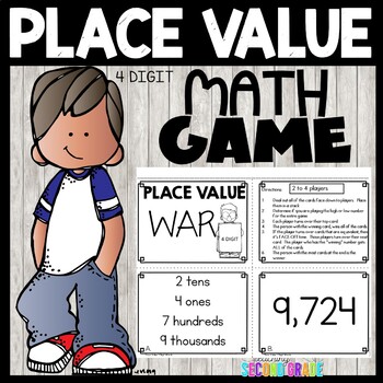 Place Value 4 Digit Math Math Game - Teaching Ideas Made Easy