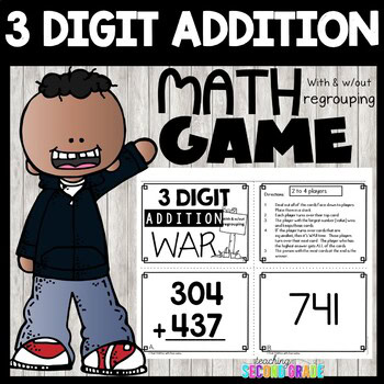 3 Digit Addition with and without Regrouping Math Game - Teaching Ideas ...
