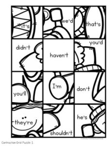 Contractions Mystery Pictures - Teaching Ideas Made Easy