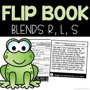 Consonant Blends R, L, S Flip Book for Teacher's Pets Journeys ...
