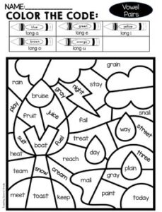 Long and Short Vowels Color by Code - Teaching Ideas Made Easy