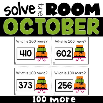 Halloween 100 More Math Task Cards - Teaching Ideas Made Easy