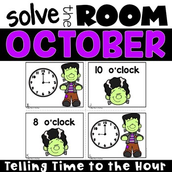 Telling Time to the Hour Halloween Math Task Cards - Teaching Ideas ...