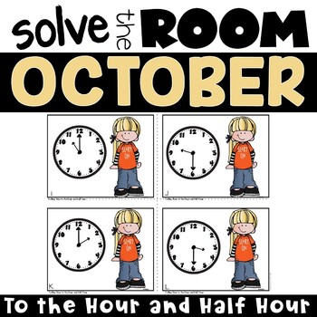 Telling Time to the Hour and Half Hour Math Task Cards - Teaching Ideas ...
