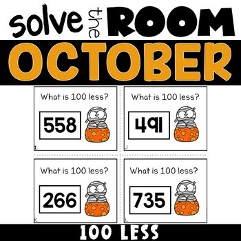100 Less Math Task Cards - Teaching Ideas Made Easy