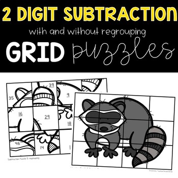 2 Digit Subtraction With and Without Regrouping Mystery Pictures ...